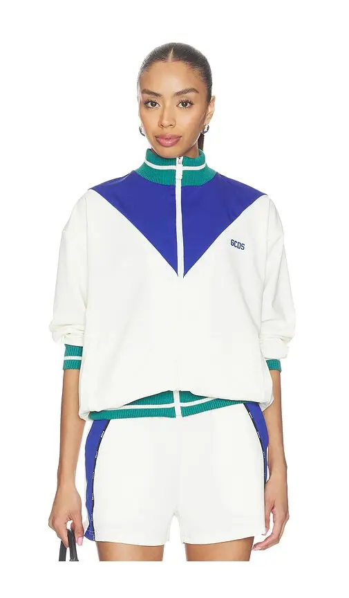 Gcds Color Block Track Jacket - White