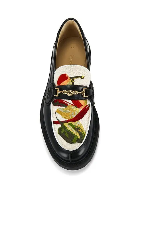 Filling Pieces Pepper Loafer With Graphic Embroidery