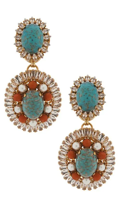 ANTON HEUNIS Oval Disc Chandelier Earrings - Multi