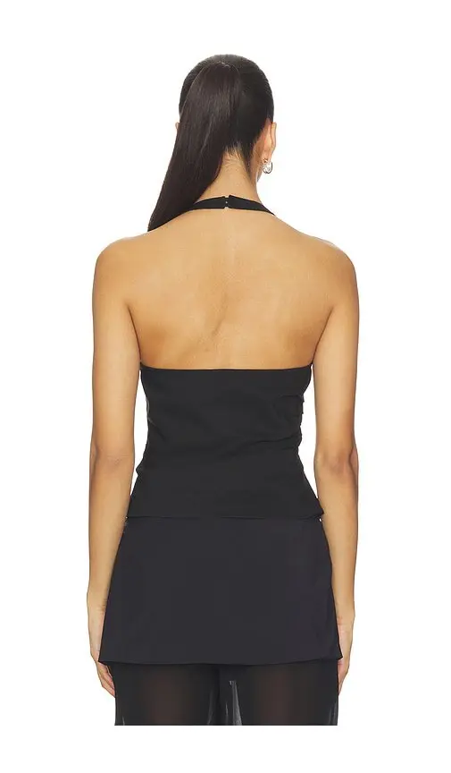 A.L.C. Sylvie Halterneck Top - Black