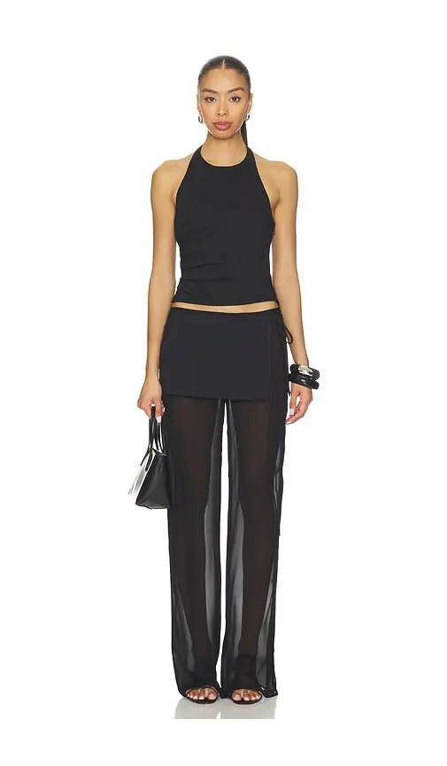 A.L.C. Sylvie Halterneck Top - Black