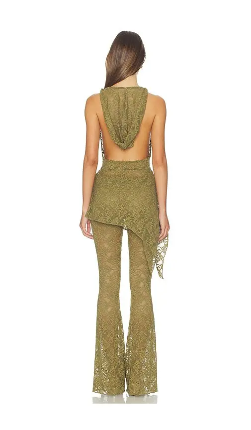 Superdown Lace Cowl Neck Pant Set