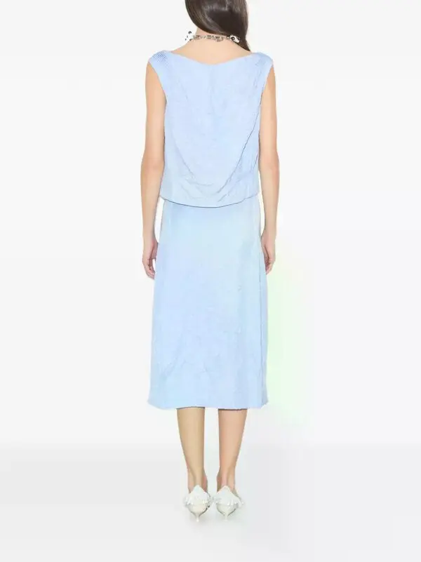 Tory Burch Crinkled Viscose Midi Skirt