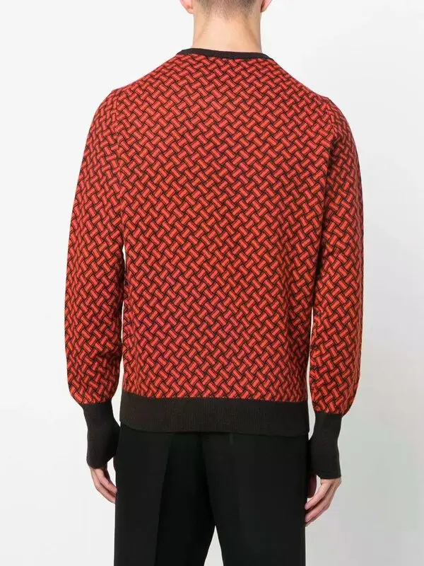 DRUMOHR Razor Blade Patterned Jumper - Red