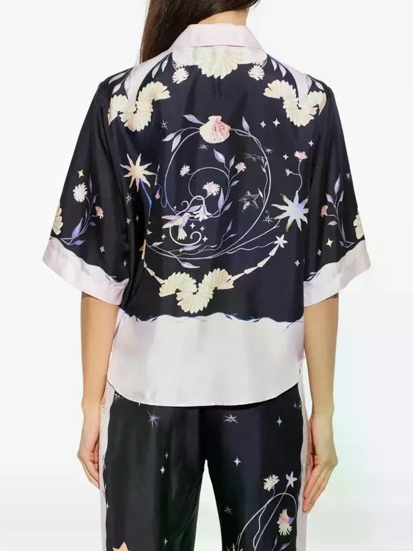 FORTE_FORTE Seashell Print Short-sleeve Shirt