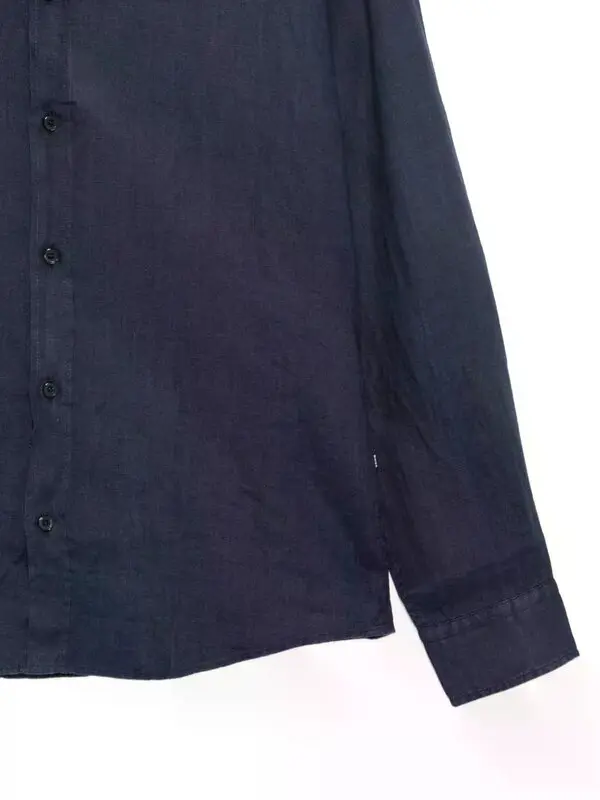BOSS Embroidered-logo Linen Shirt