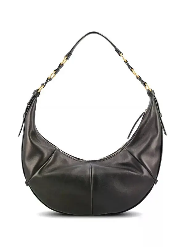 Saint Laurent Saharienne Leather Shoulder Bag - Black
