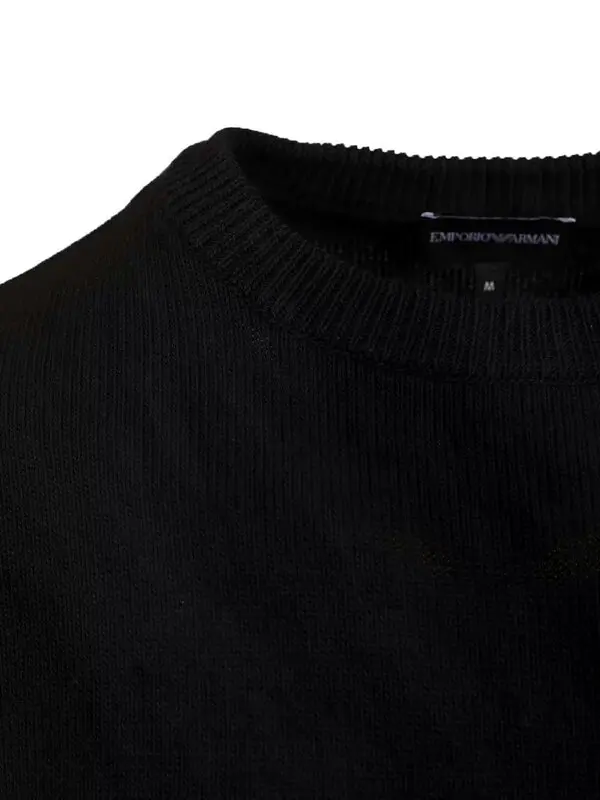 Emporio Armani Embroidered Logo Crew Neck Sweater