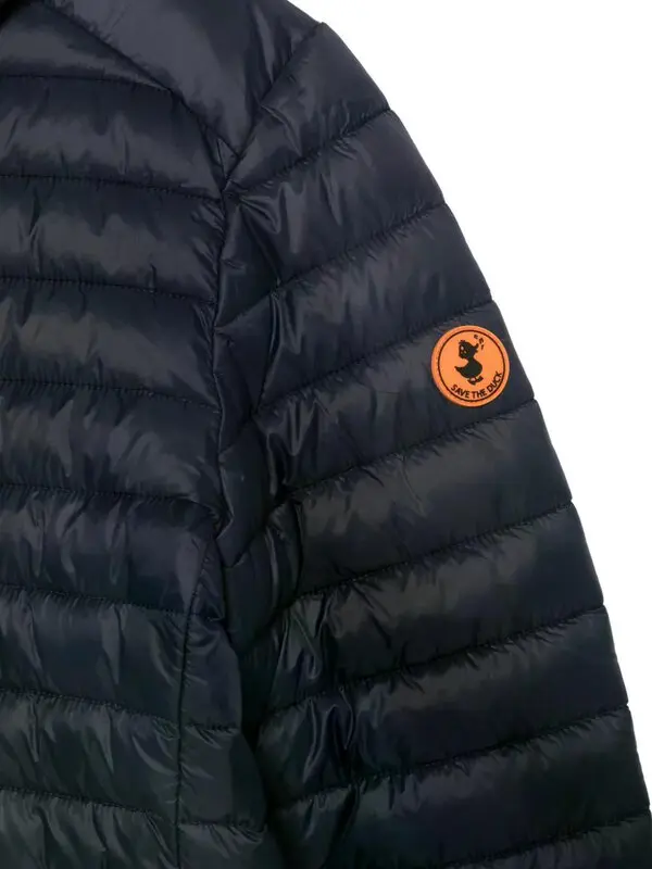 SAVE THE DUCK Hooded Quilted Jacket - Blue