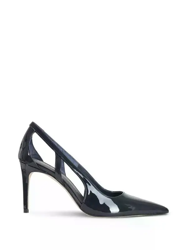 STUART WEITZMAN Patent Leather Cut-out Pumps