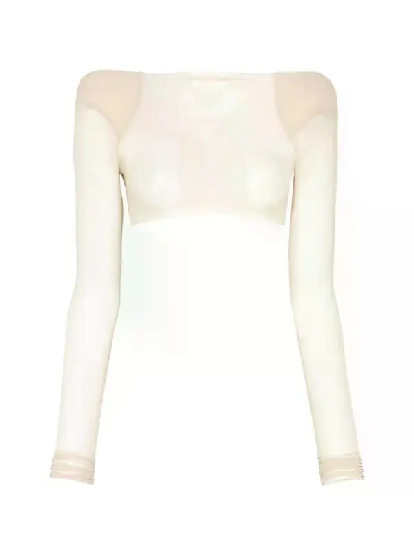 Rick Owens Temple Helm Padded-shoulder Top - Neutrals