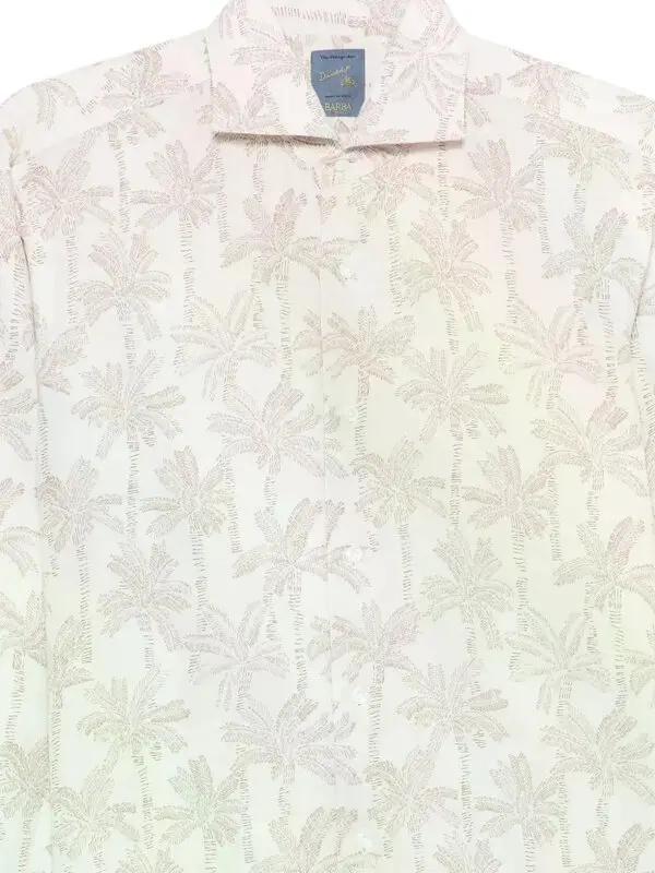 BARBA NAPOLI Palm Tree-print Shirt