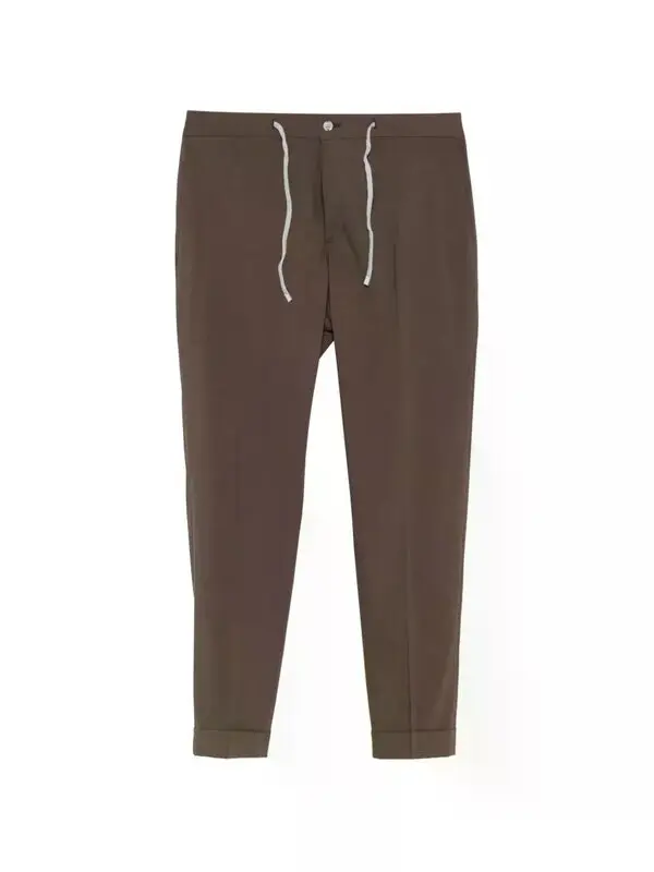 BARBA NAPOLI Drawstring-waist Trousers - Brown