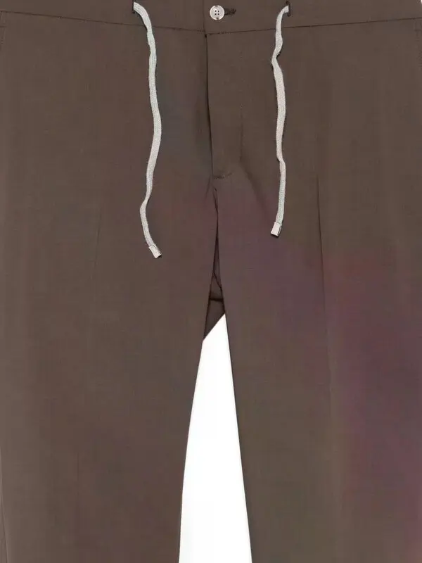 BARBA NAPOLI Drawstring-waist Trousers - Brown