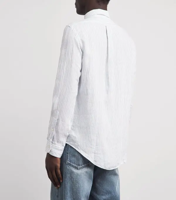 Polo Ralph Lauren Linen Custom-fit Stripe Shirt - White