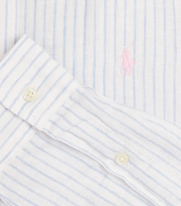 Polo Ralph Lauren Linen Custom-fit Stripe Shirt - White