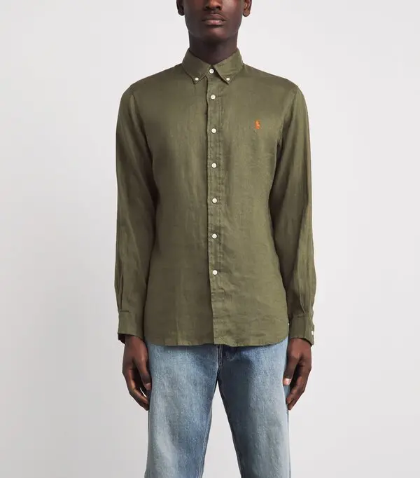 Polo Ralph Lauren Linen Custom-fit Shirt - Green