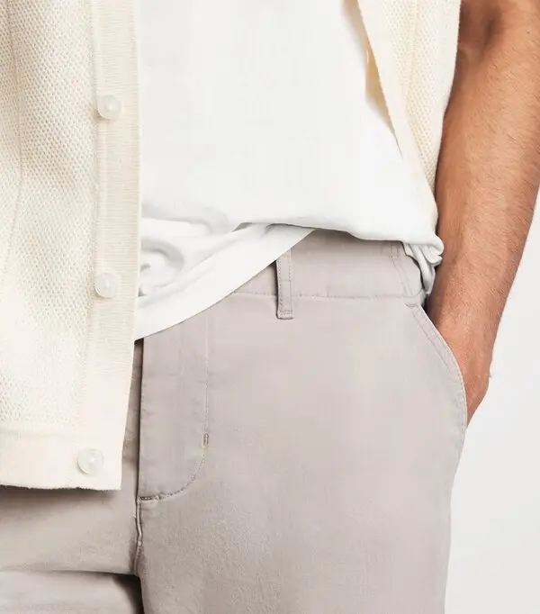 Paige Phillips Straight-leg Chino Shorts - Beige