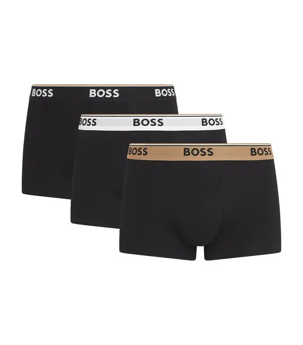 BOSS Stretch-cotton Power Trunks - Black