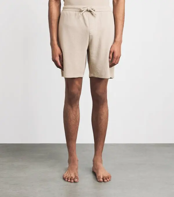 BOSS Cotton-blend Waffle-knit Shorts With Drawstring