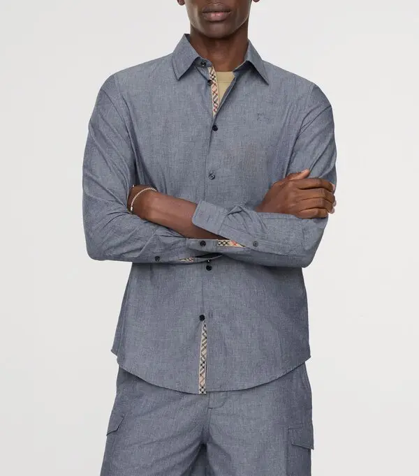 Burberry Cotton-blend Chambray Ekd Shirt