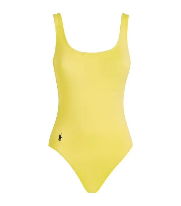 Polo Ralph Lauren Scoop Neck One-piece Swimsuit - Blue