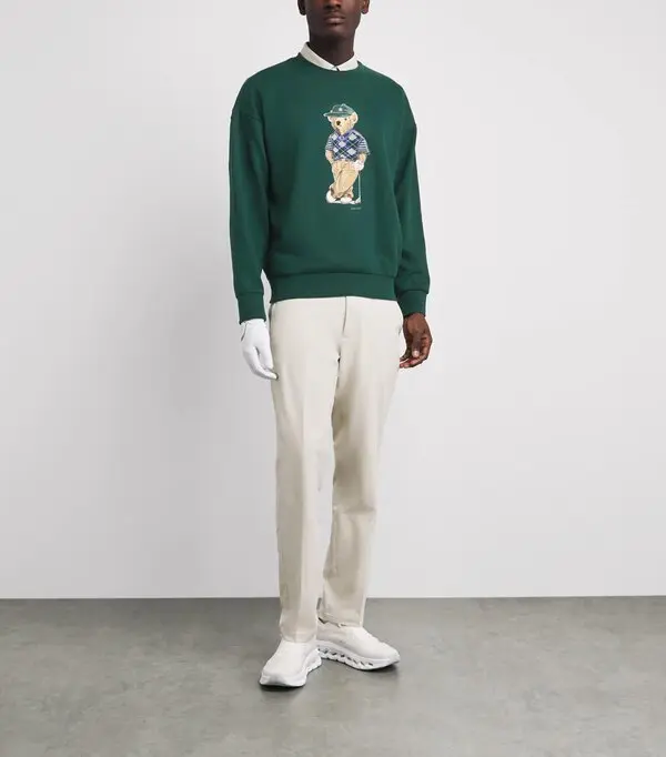 Rlx Ralph Lauren Cotton-blend Polo Bear Sweatshirt - Green