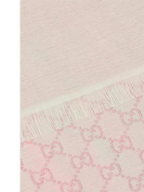 Gucci Gg Supreme Reversible Scarf - Pink