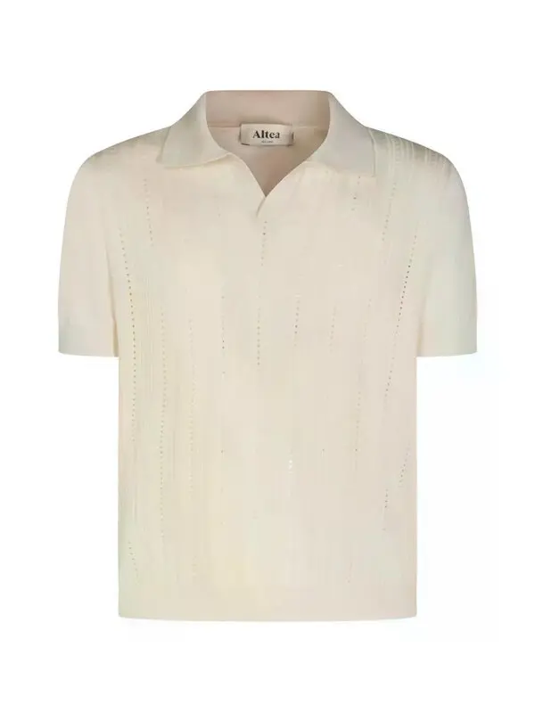 Altea Pointelle-knit T-shirt - Neutrals