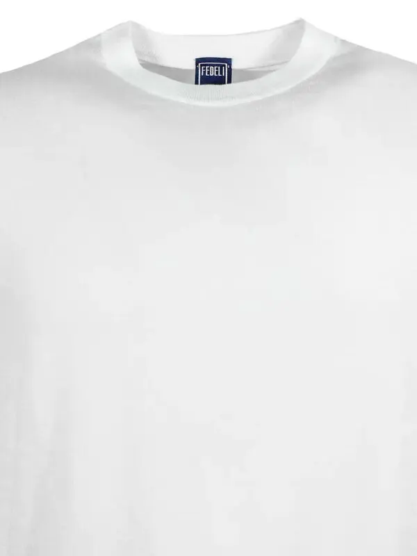 Fedeli Long-sleeve Crew Neck Sweater - White