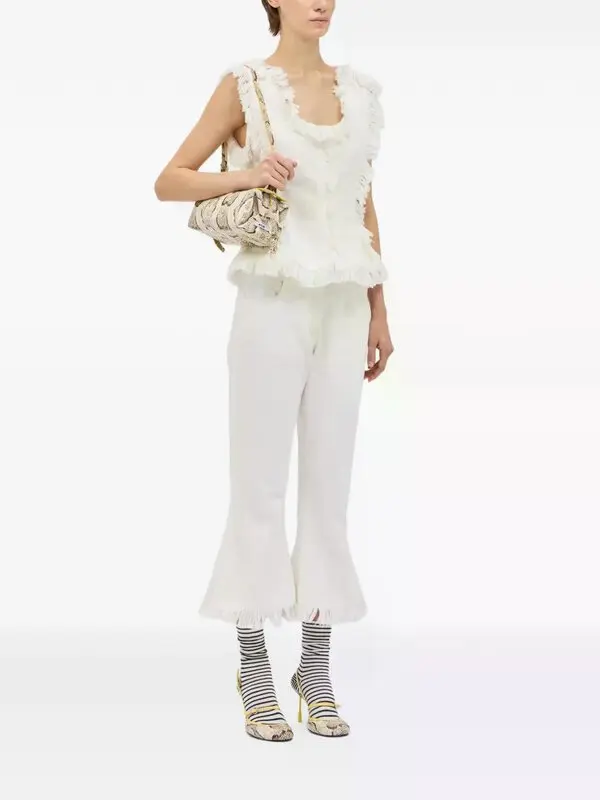 MSGM Fringed Hem Trousers
