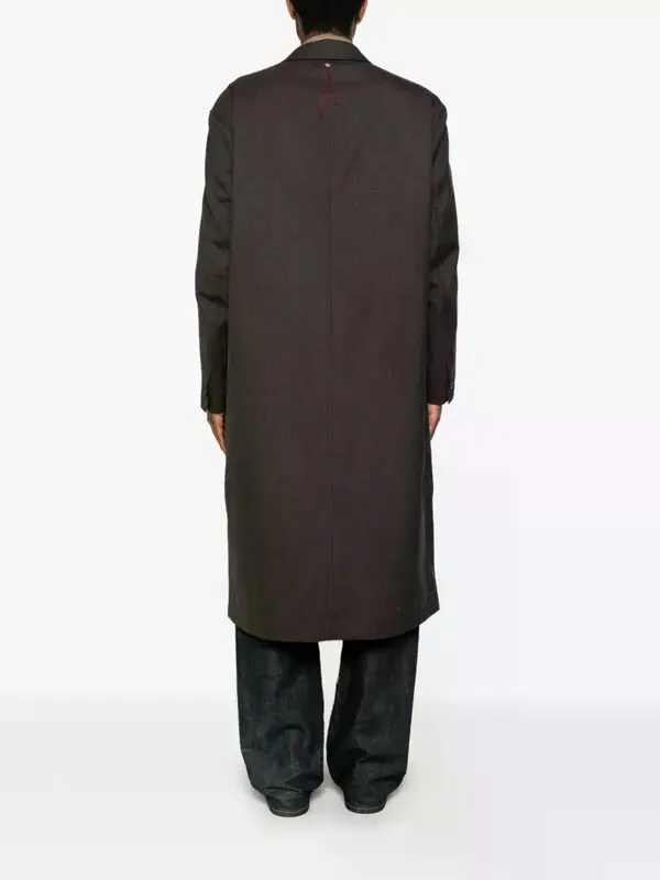 SEWMOD Contrast Stitch Double-breasted Coat