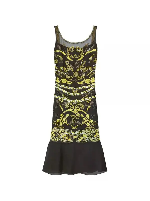 Tory Burch Embellished Mesh Midi Dress - Black