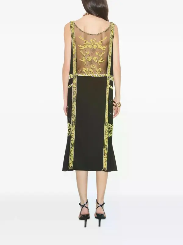 Tory Burch Embellished Mesh Midi Dress