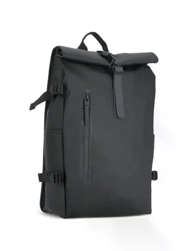 Rains Roll-top Backpack - Black