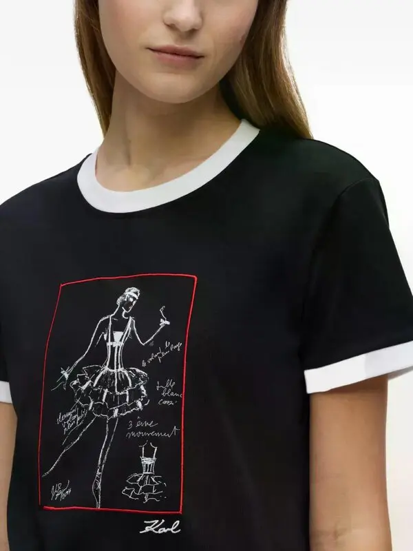 Karl Lagerfeld Le Ballet" Graphic T-shirt