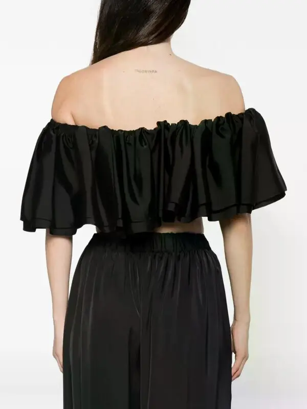PARLOR Elasticated Waist Peplum Hem Blouse