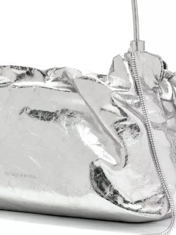 Veronica Beard Metallic Crinkled Clutch Bag
