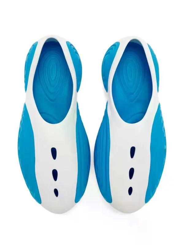 CROCS Perforated Ripple-textured Slip-on Sneakers - White