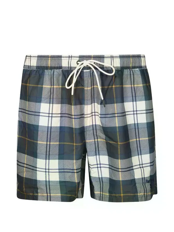 Barbour Tartan Swim Shorts - Blue