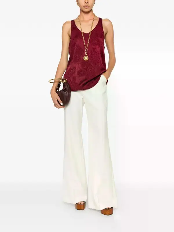Chloé Floral Jacquard Tank Top - Red