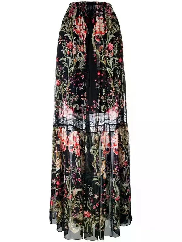Roberto Cavalli Galaxy Garden Maxi Skirt