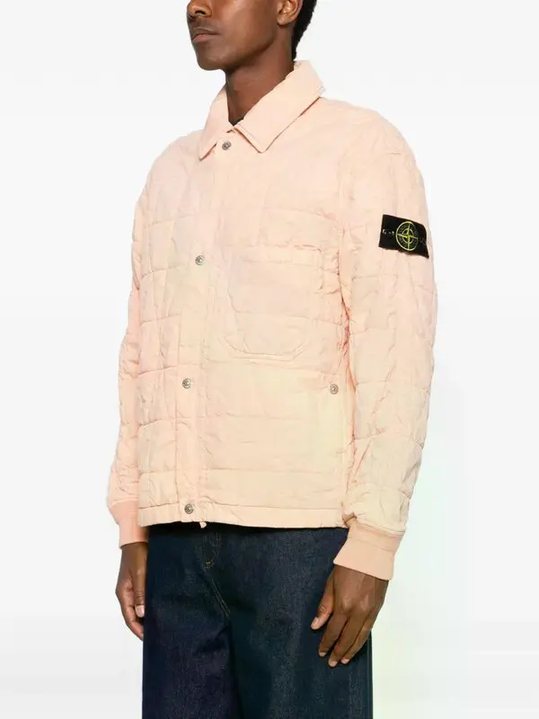 Stone Island Quilted Logo-patch Padded Jacket