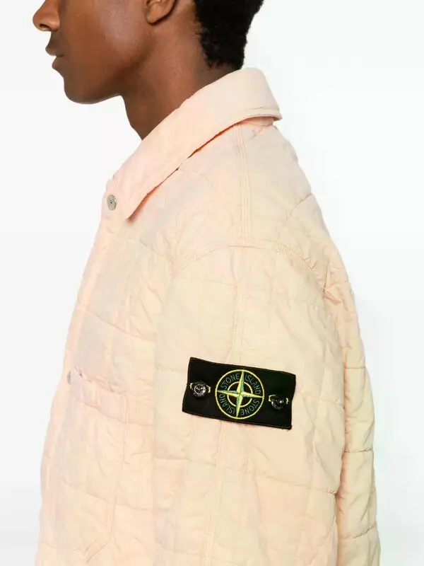 Stone Island Quilted Logo-patch Padded Jacket