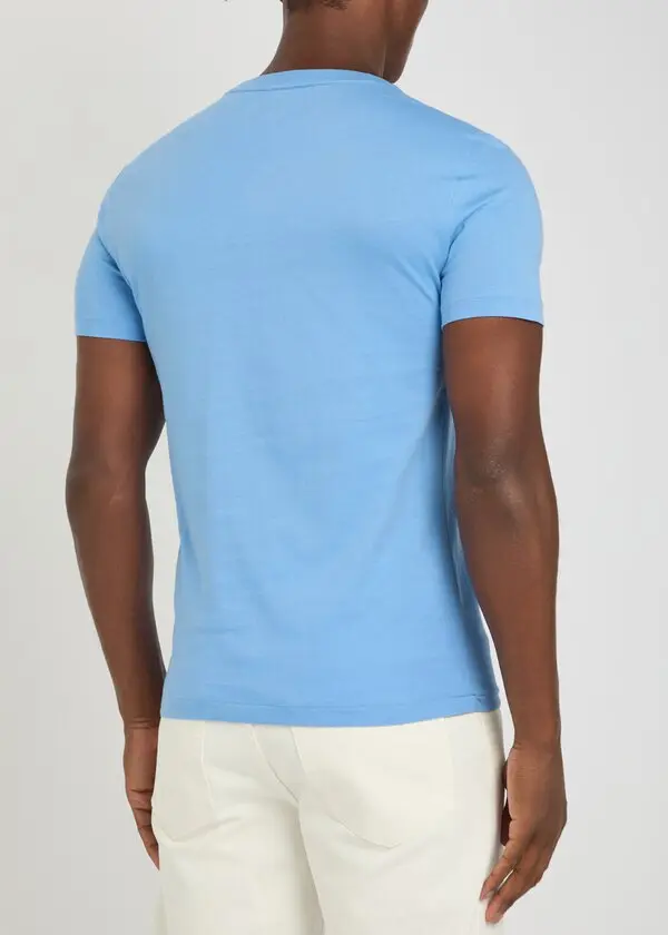 Polo Ralph Lauren Logo-embroidered Cotton T-shirt - Blue