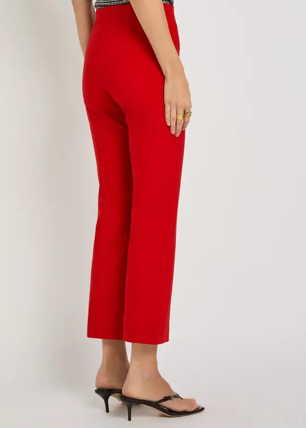 Vince Pintuck Cropped Woven Trousers