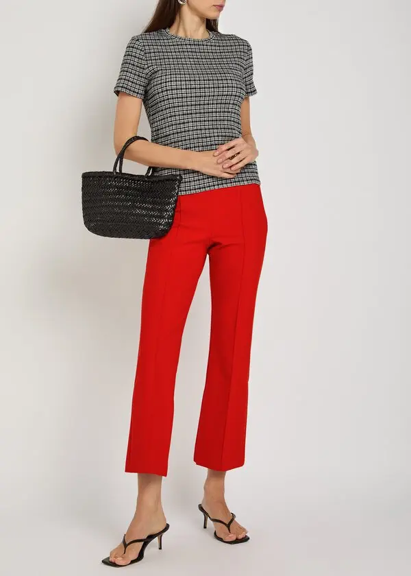 Vince Pintuck Cropped Woven Trousers