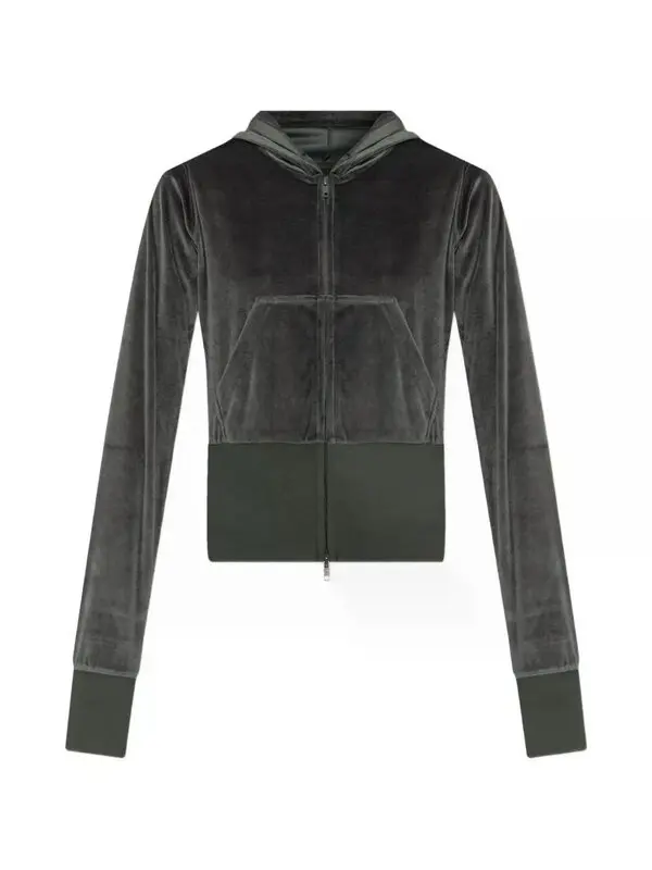 Balenciaga Velour Zip-up Hoodie