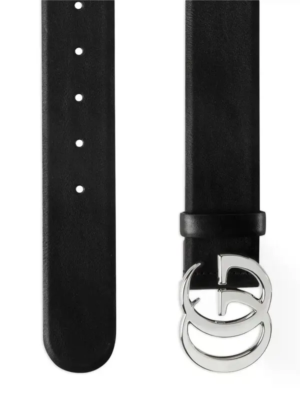Gucci Marmont Leather Belt With Double G Buckle