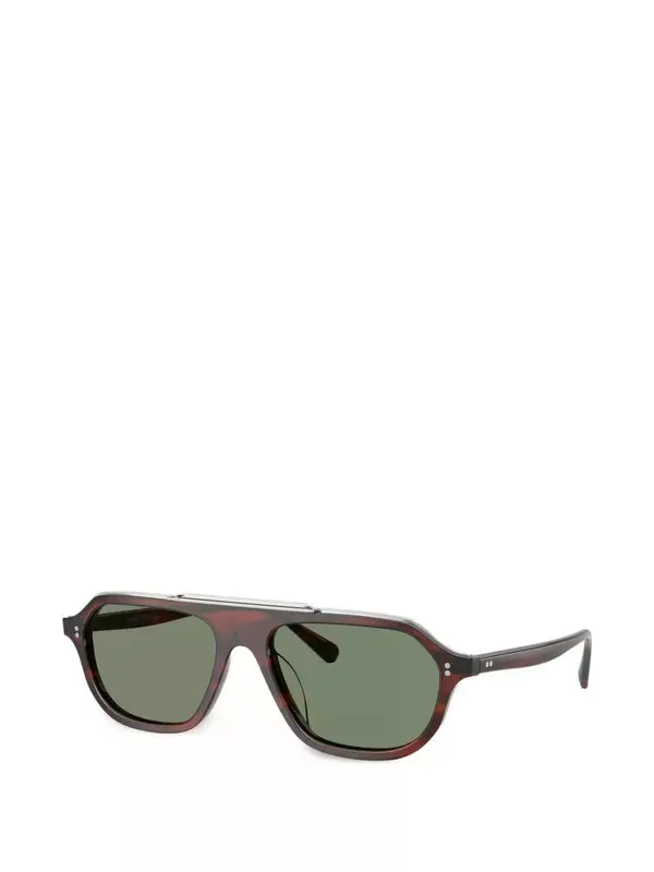 Oliver Spencer Estin Tortoiseshell-effect Pilot Frame Sunglasses